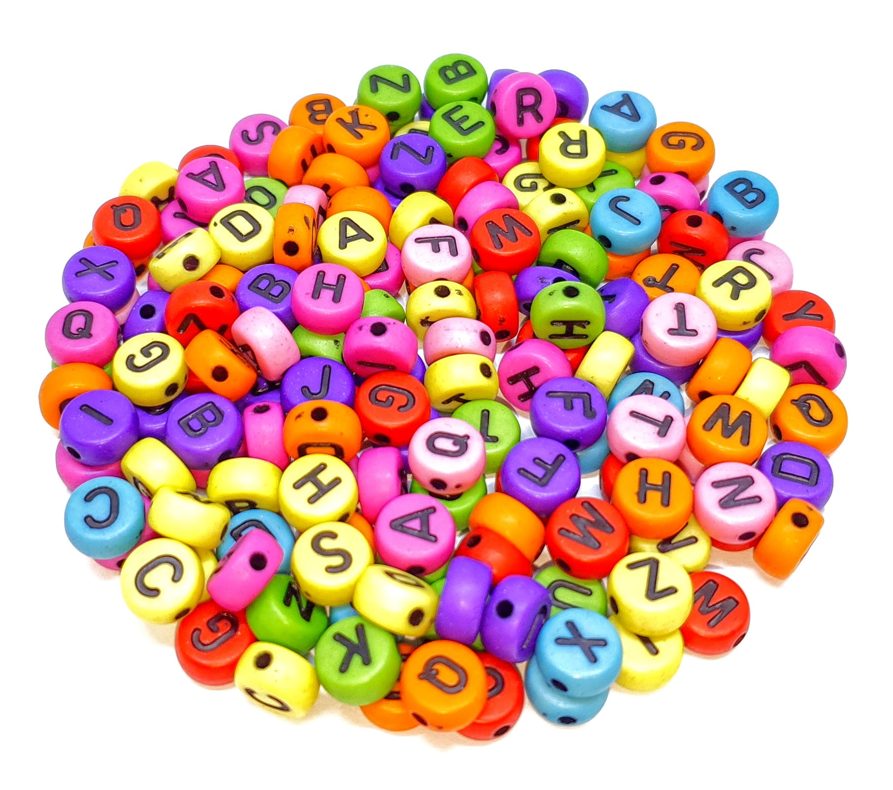 LETRINHAS REDONDAS COLORIDAS 6,8MM 25GR - BIJUNIOR.COM.BR