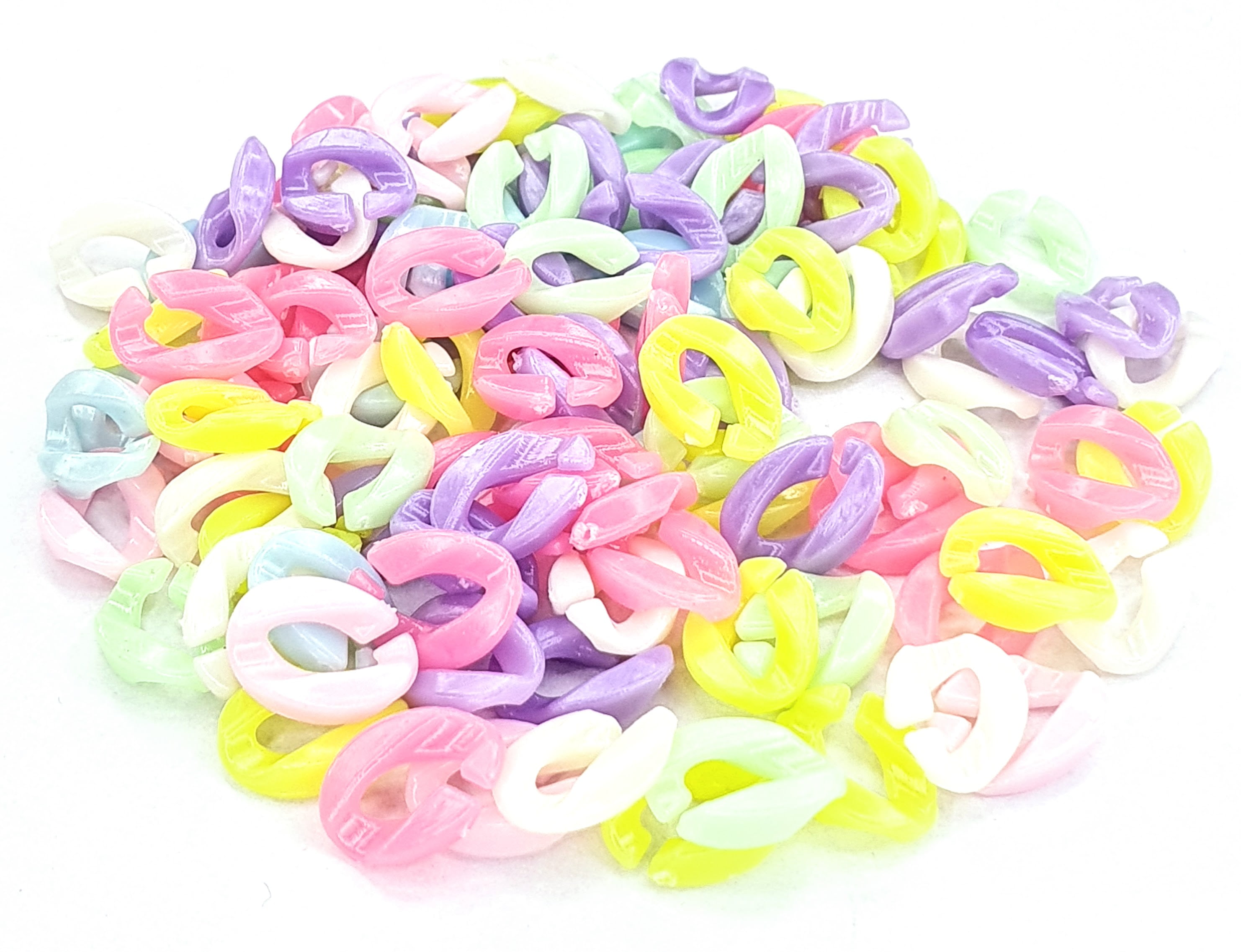 CONTA PLASTICA CORRENTE GRUMET 8,5MM X 11,5MM CANDY COLOR 25GR ...